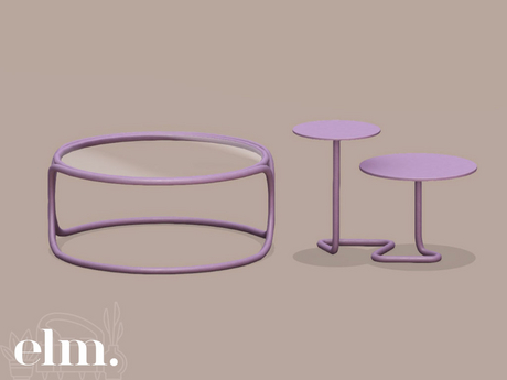 Second Life Marketplace - Elm. Ellie Coffee & Side Table [Colours]